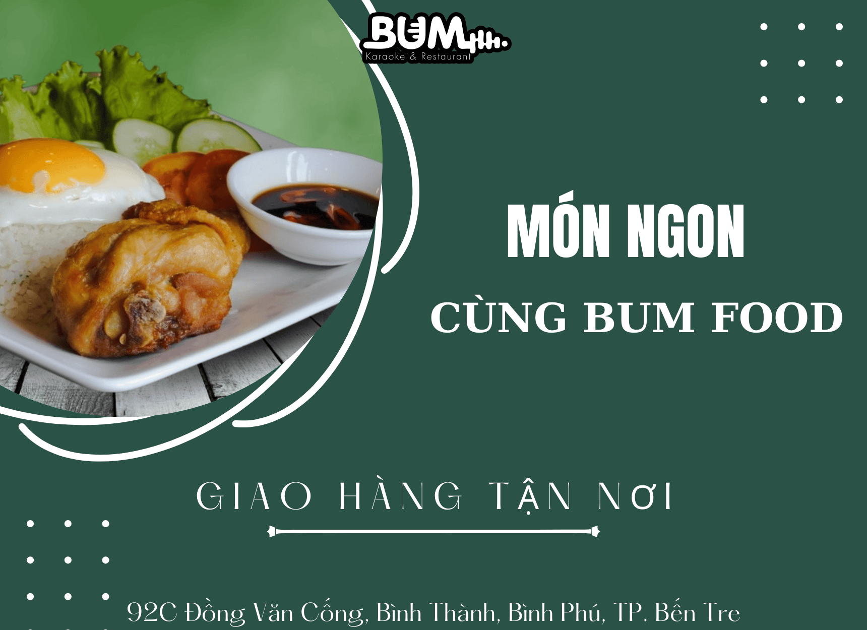 Dịch vụ đặt món ăn ngon tiện ích trên app Bum Food